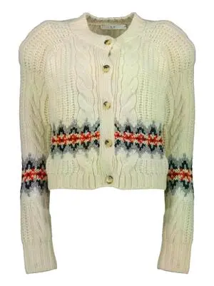 IRO PARIS Cable-knit Buttoned Cardigan - Neutrals