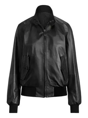 Ralph Lauren Leather Zip Jacket - Black