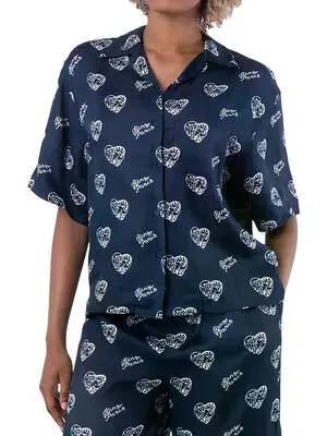 Kenzo Heart-print Shirt - Blue