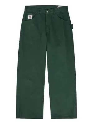BODE Knolly Brook Straight-leg Canvas Jeans - Dark Green