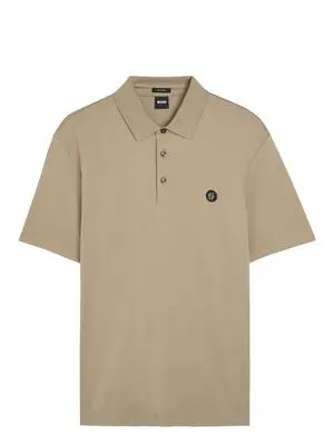 BOSS C-paris 01 Logo-appliquéd Cotton Polo Shirt - Brown