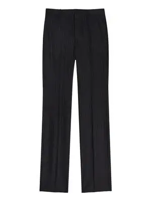 Givenchy Pinstriped Straight-leg Trousers - Black Grey