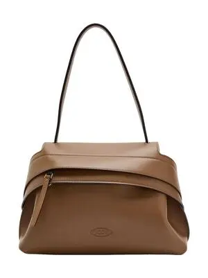 TOD'S Leather Tote Bag - Tan