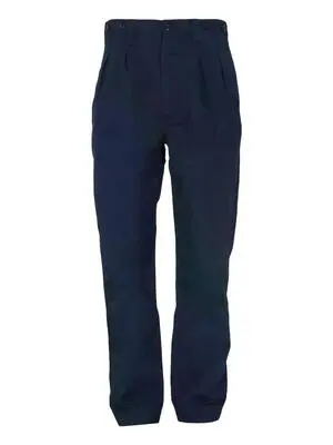 NIGEL CABOURN Pleated Straight-leg Trousers - Blue