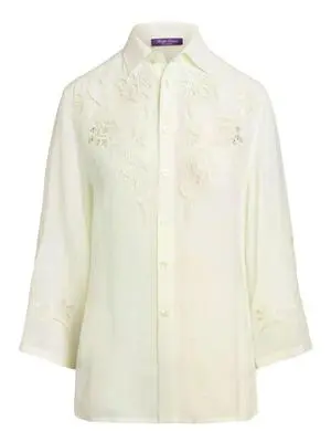 Ralph Lauren Embroidered Button-down Shirt - Neutrals