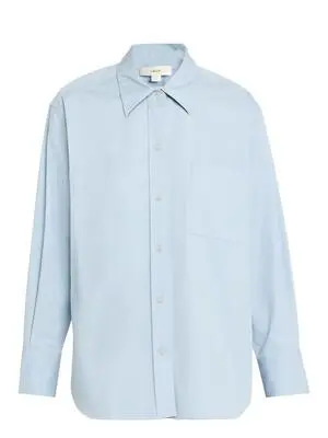 Vince Oversized Cotton Button-front Shirt - Amalfi