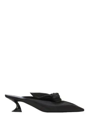 LANVIN Midnight Step Leather Mules - Black