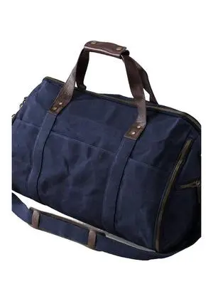 LANDS' END Waxed Canvas Convertible Garment Duffle - Radiant Navy