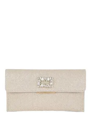 BADGLEY MISCHKA Sarah Envelope Clutch With Crystal Brooch