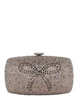 Badgley Mischka Sheena Crystal Box Clutch - Smoke Diamond