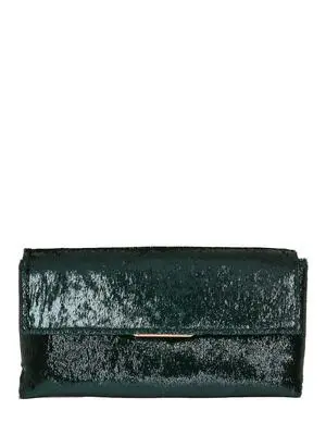 Badgley Mischka Angel Faux Pony Hair Envelope Clutch - Emerald