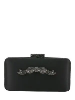 Badgley Mischka Lexi Crystal Bow Minaudiere - Black