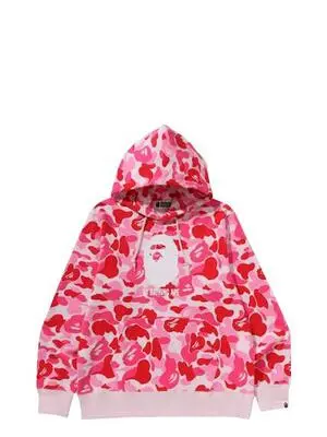 A BATHING APE Abc Camo Pullover Hoodie - Pink