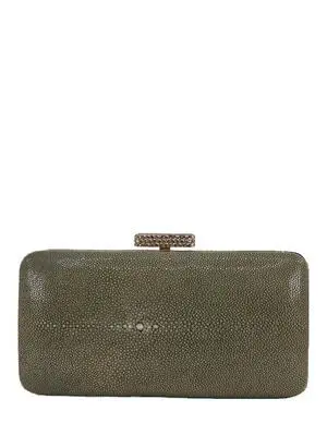 BADGLEY MISCHKA BADGLEY MISCHKA Evelyn Stingray Leather Minaudiere