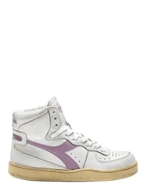 DIADORA Basket Suede High-Top Sneakers White/lavender Mist