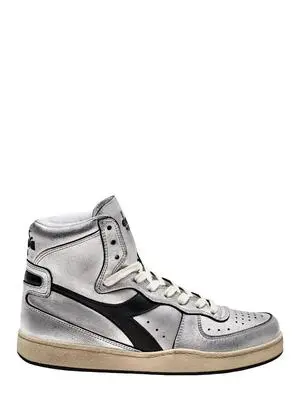 DIADORA Basket High-top Sneakers - Silver Metallized/black