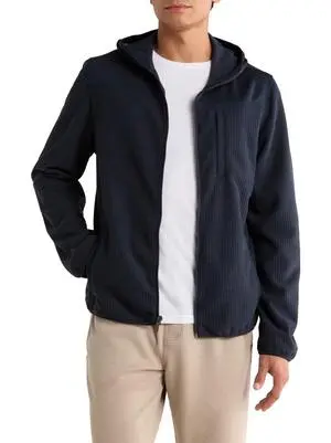 Zella Full Zip Grid Fleece Jacket - Navy Eclipse