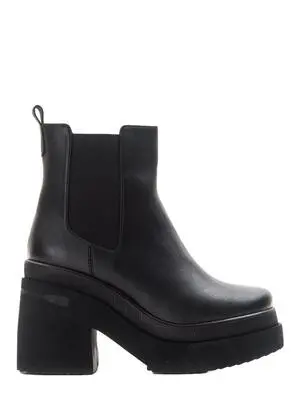 PROLOGUE SHOES Antwerp Chelsea Boot Black Faux Leather