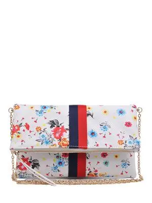 MODA LUXE Jules Print Clutch - White