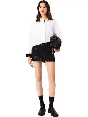 Maje Embroidered Skort - Black