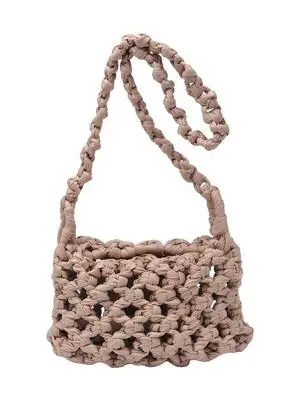 MODA LUXE Braided Woven Crossbody - Natural