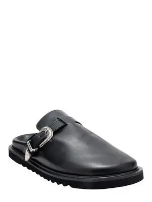 FOREVER & ALWAYS SHOES Vesta Leather Mule - Black Leather