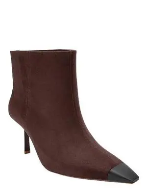 PROLOGUE SHOES Rassel Pointed Toe Boots - Brown Suede Faux Leather