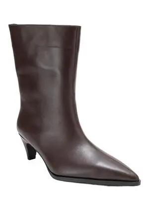 FOREVER & ALWAYS SHOES Aleo Leather Pointed Toe Boots - Brown Leather