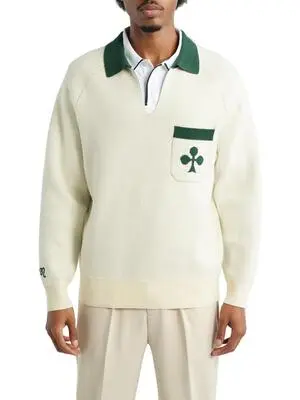 MALBON King Of Clubs Polo Sweater - Canvas