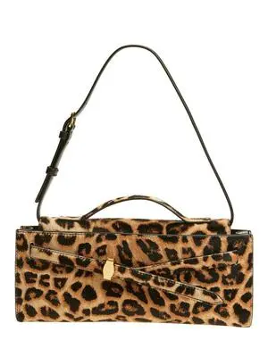 Veronica Beard Dash Calf Hair Shoulder Bag - Dark Acorn Multi