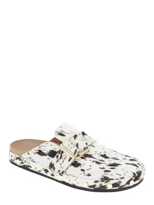 Bcbgmaxazria Haisley Calf Hair Clogs - Ivory Calf Hair