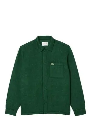 Lacoste Fleece Button-up Overshirt - 132 Green