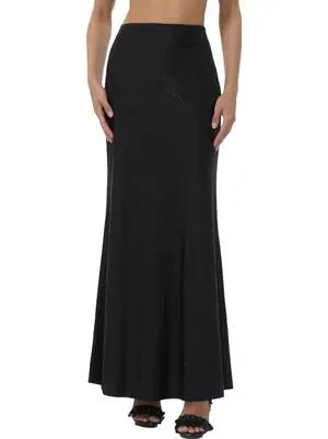 AFRM Metal Stud Jersey Maxi Skirt - Noir