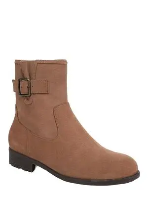 Vionic Buckled Ankle Boot - Hazelnut