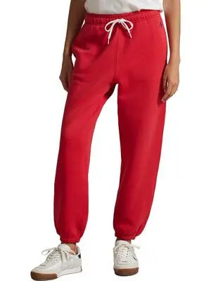 Polo Ralph Lauren Cotton Blend Fleece Sweatpants - Deep Orangey Red