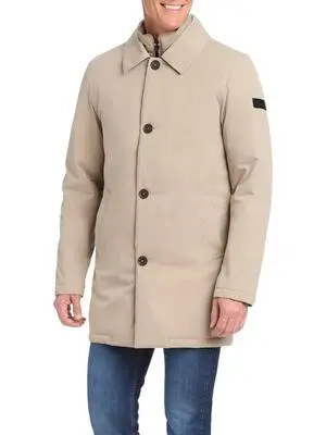 Vince Camuto Rain Tek Coat With Removable Bib - British Tan
