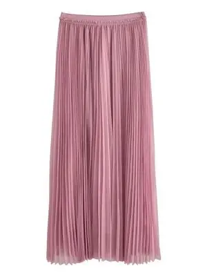 NEXT Long Pleated Mesh Skirt - Pink