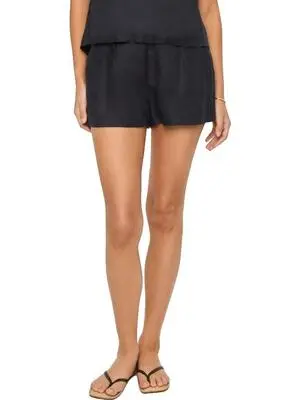 L*Space Lia Linen Shorts Black