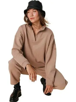 OCIO Organic Cotton Teddy Polo Crew Fawn