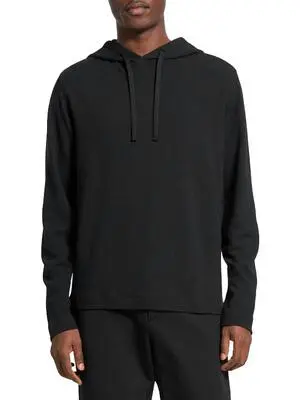Theory Delroy Studio Textured Hoodie - Black - 001