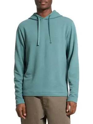 Theory Textured Hoodie - Dark Feldspar Green