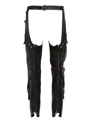 Rick Owens Leo Prothmann Leather Chaps - Black
