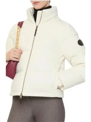 Burberry Cashmere Ambleside Puffer Jacket Ice White