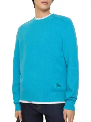 Burberry Cashmere Crew-neck Sweater - Atom Blue