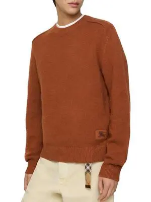 Burberry Cashmere Crew-neck Sweater - Ginger Orange