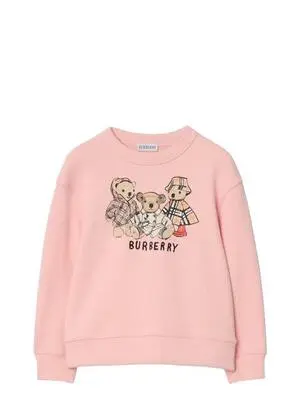 Burberry Thomas Bear Cotton Sweatshirt - Peony Pink