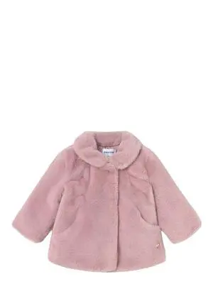 MAYORAL Faux Fur Coat - Pink