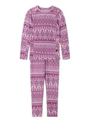 REIMA Wool Base Layer Set Grey Pink