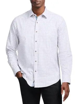 Robert Graham Darrington Check Cotton Button-up Shirt - Tan