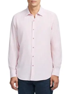Robert Graham Angola Faded Plaid & Floral Button-up Shirt - Pink